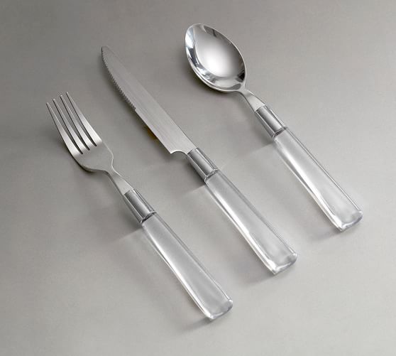 Lucite 12-Piece Flatware Set | Pottery Barn