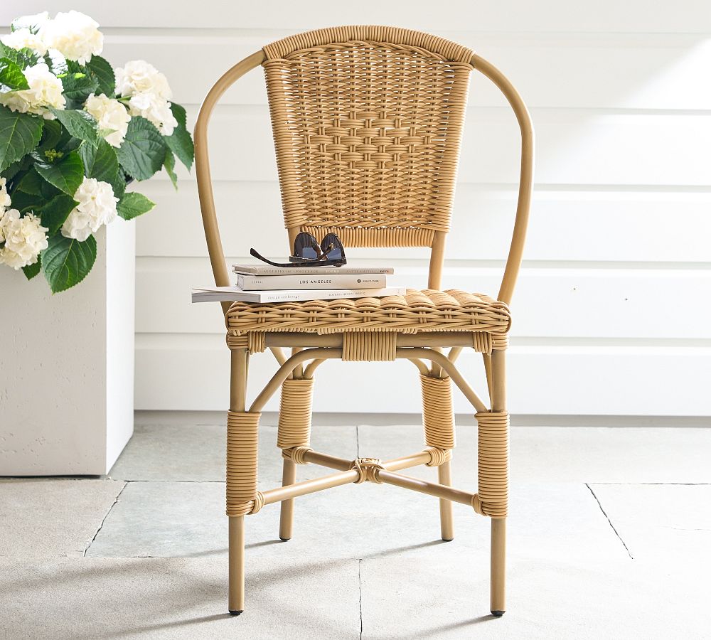 Westport Wicker Outdoor Dining Outdoor Bistro Chair | Pottery Barn