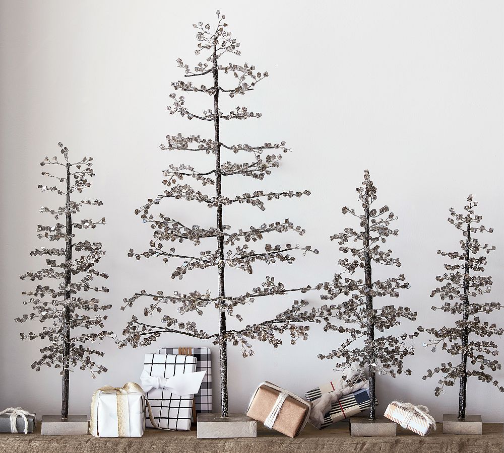 Handcrafted Faceted Mirror Tree Decorative Object | Pottery Barn