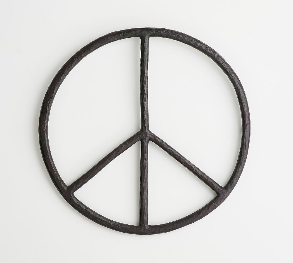 Bronze Iron Peace Sign | Pottery Barn