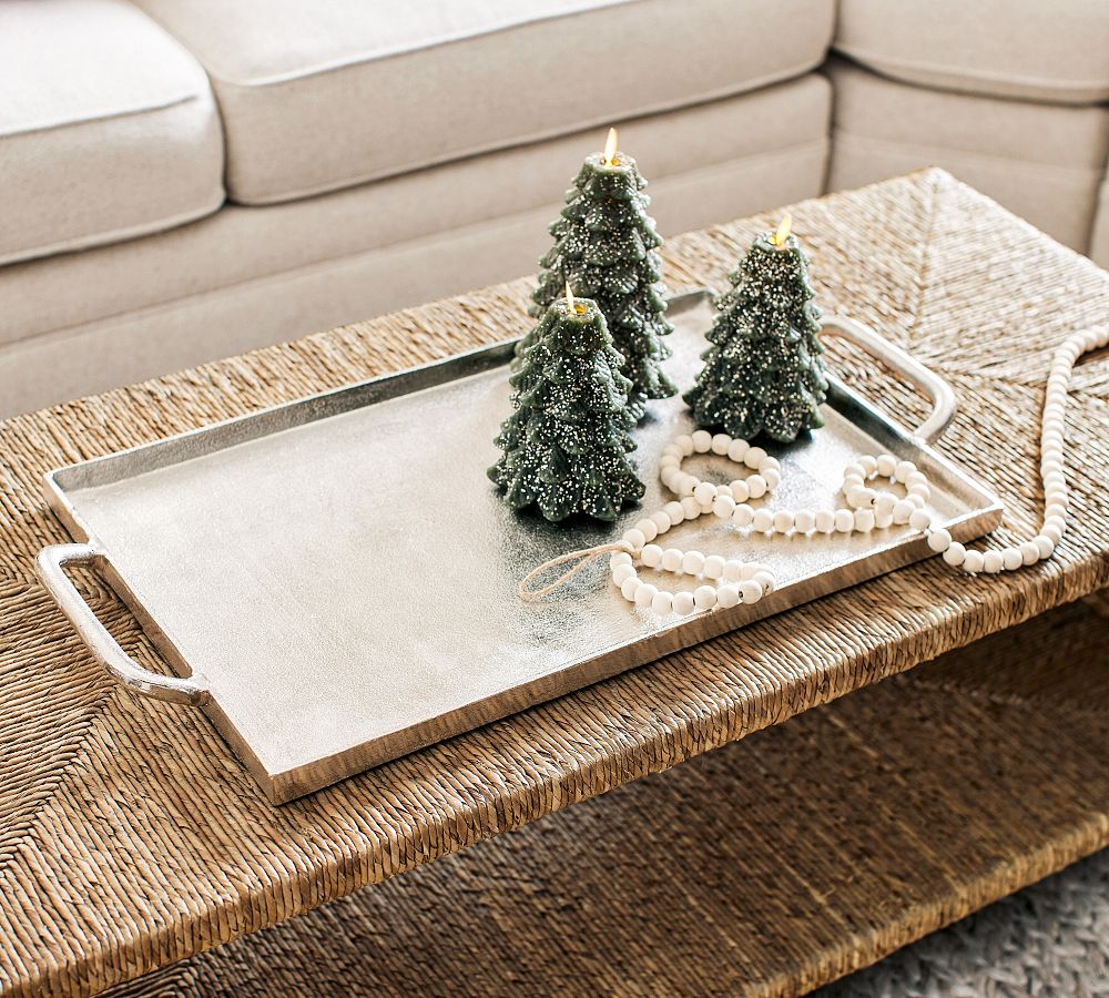 Lavell Silver Cast Tray | Pottery Barn