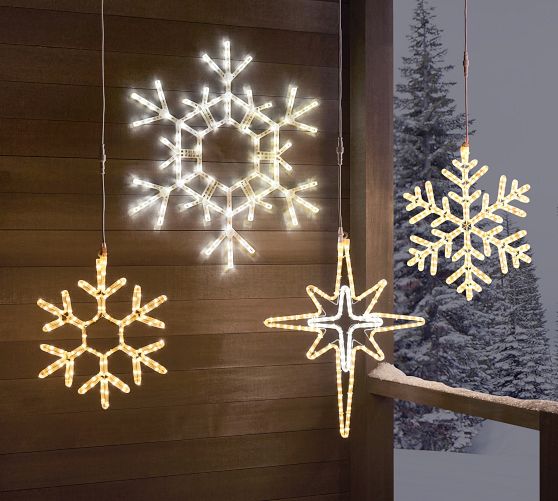 LED Lit Warm White Snowflakes | Pottery Barn