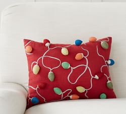 Merry & Bright Lights Decorative Pillow | Pottery Barn