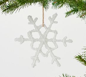 Caviar Snowflake Ornament | Pottery Barn