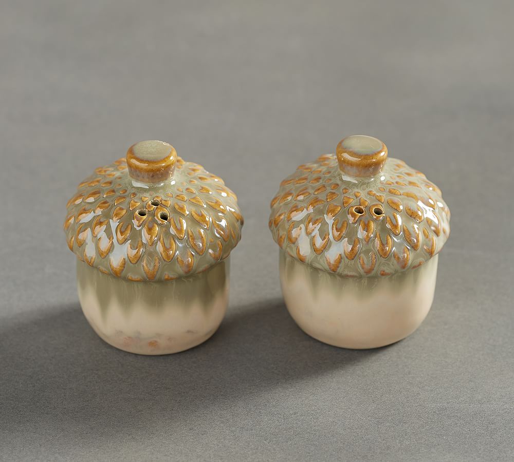 Fall Acorns Salt & Pepper Shakers, Set of 2 | Pottery Barn