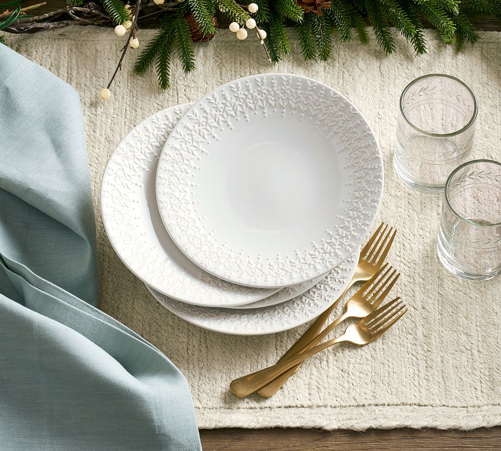 Fair Isle Embossed Salad Plates - Set of 4 | Pottery Barn