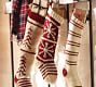 Snowflake Knit Stocking | Pottery Barn