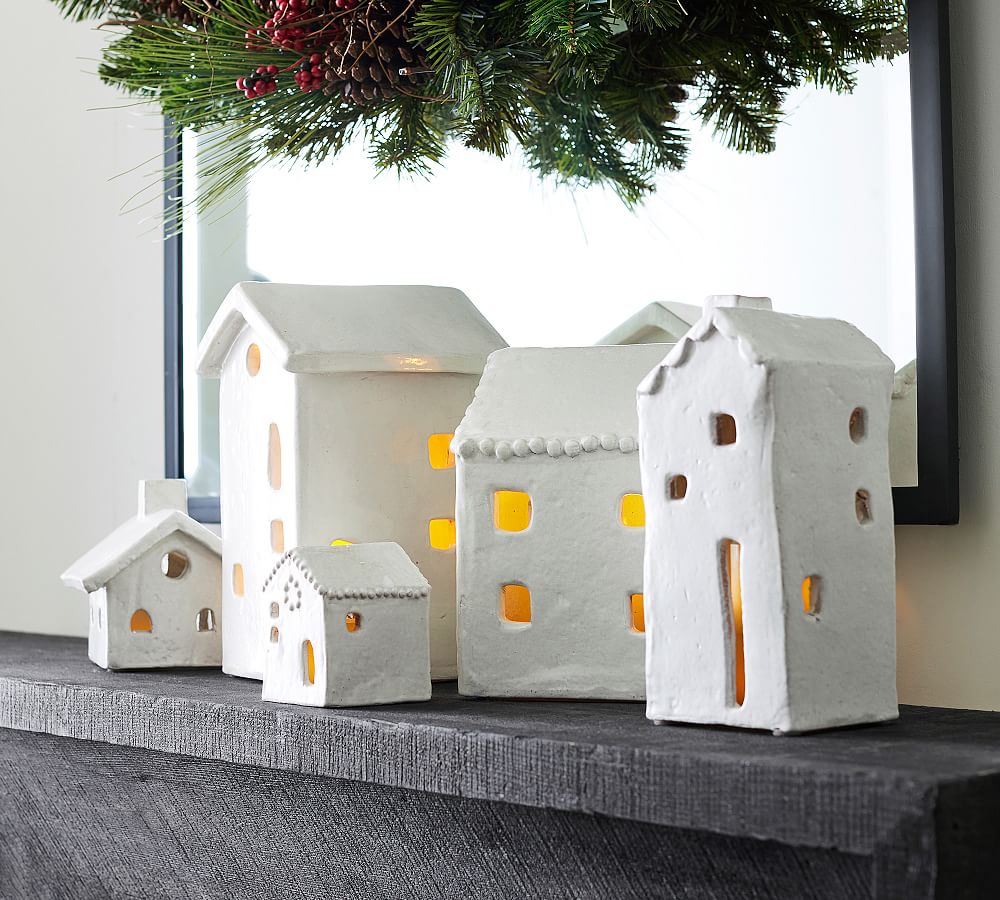 Handcrafted Ceramic Christmas Village Houses | Pottery Barn