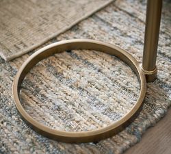 Everson Round Glass C-Table (14") | Pottery Barn
