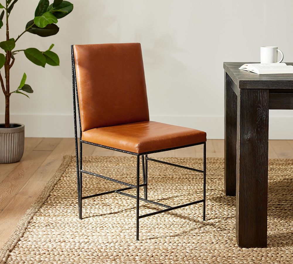 Rockwell Leather Dining Chair | Pottery Barn