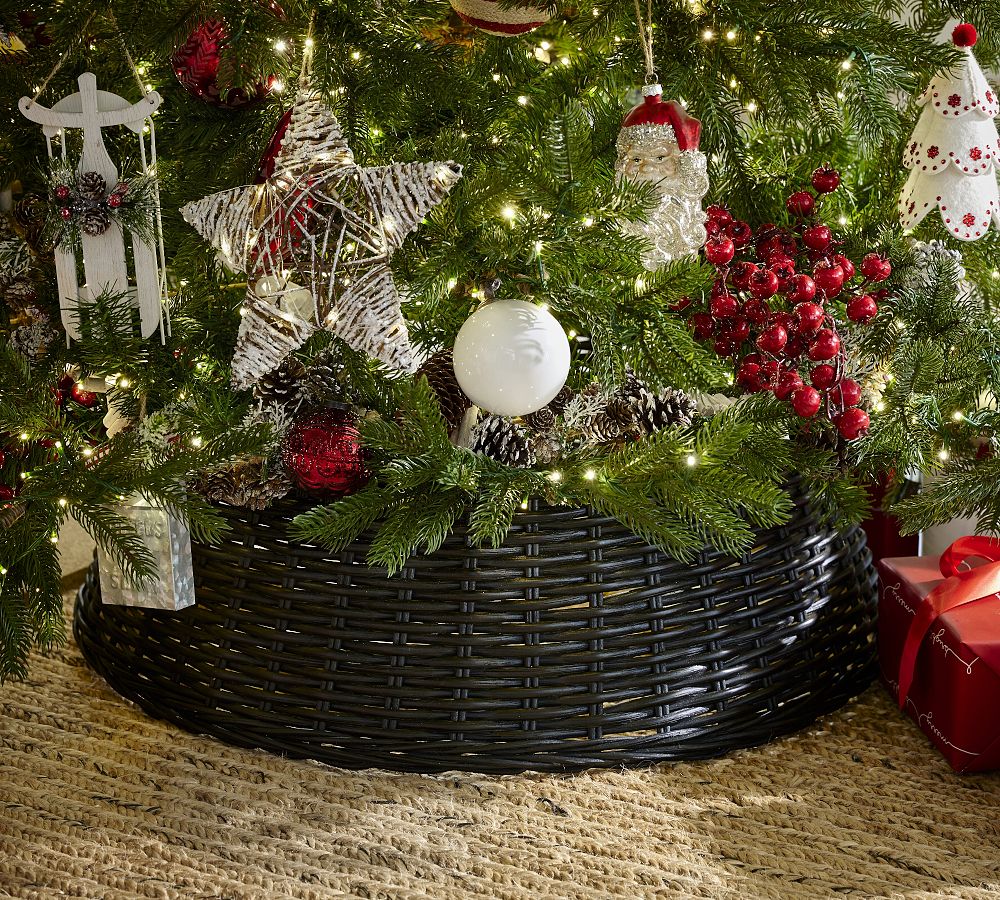 Aubrey Handwoven Rattan Tree Collar | Pottery Barn