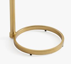 Everson Round Glass C-Table (14") | Pottery Barn