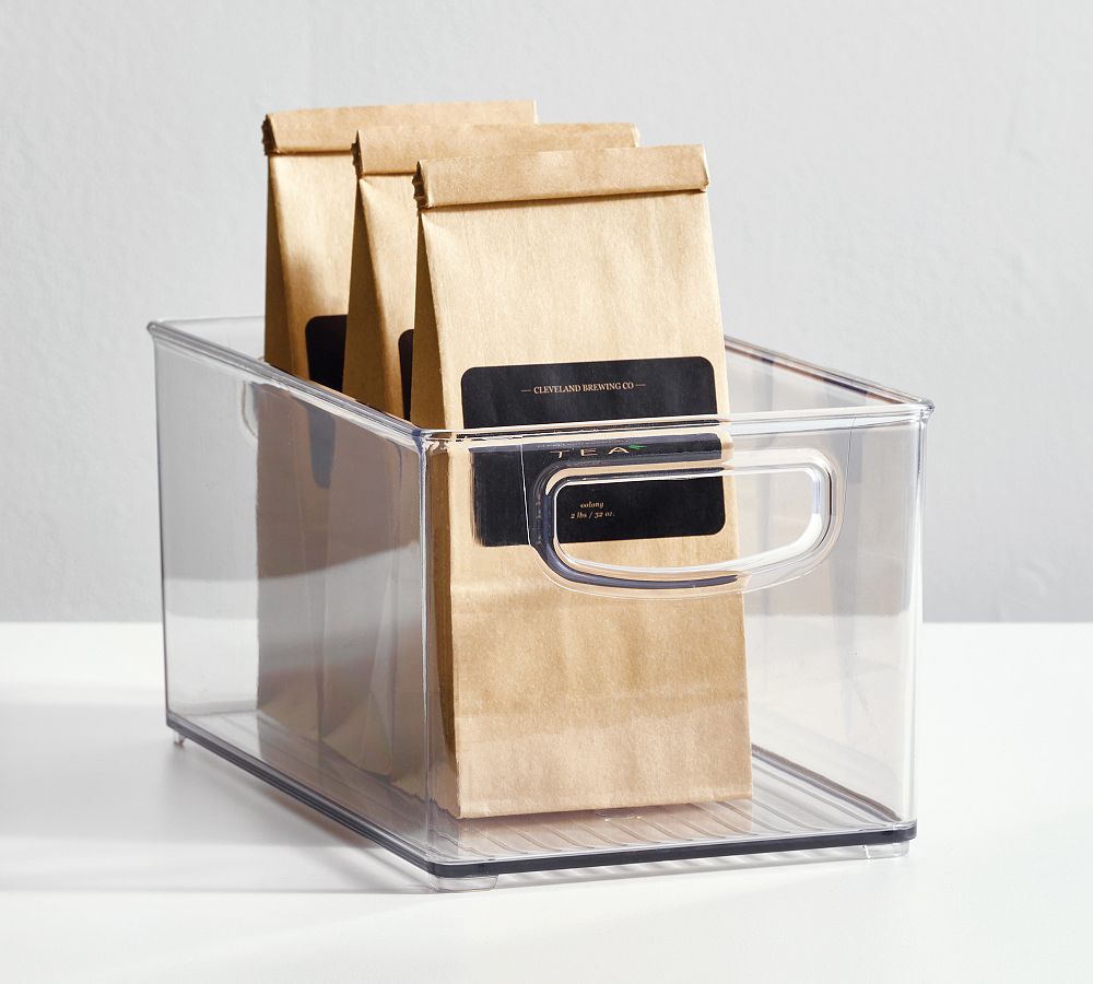 Clear Plastic Storage Open Bin Sets | Pottery Barn