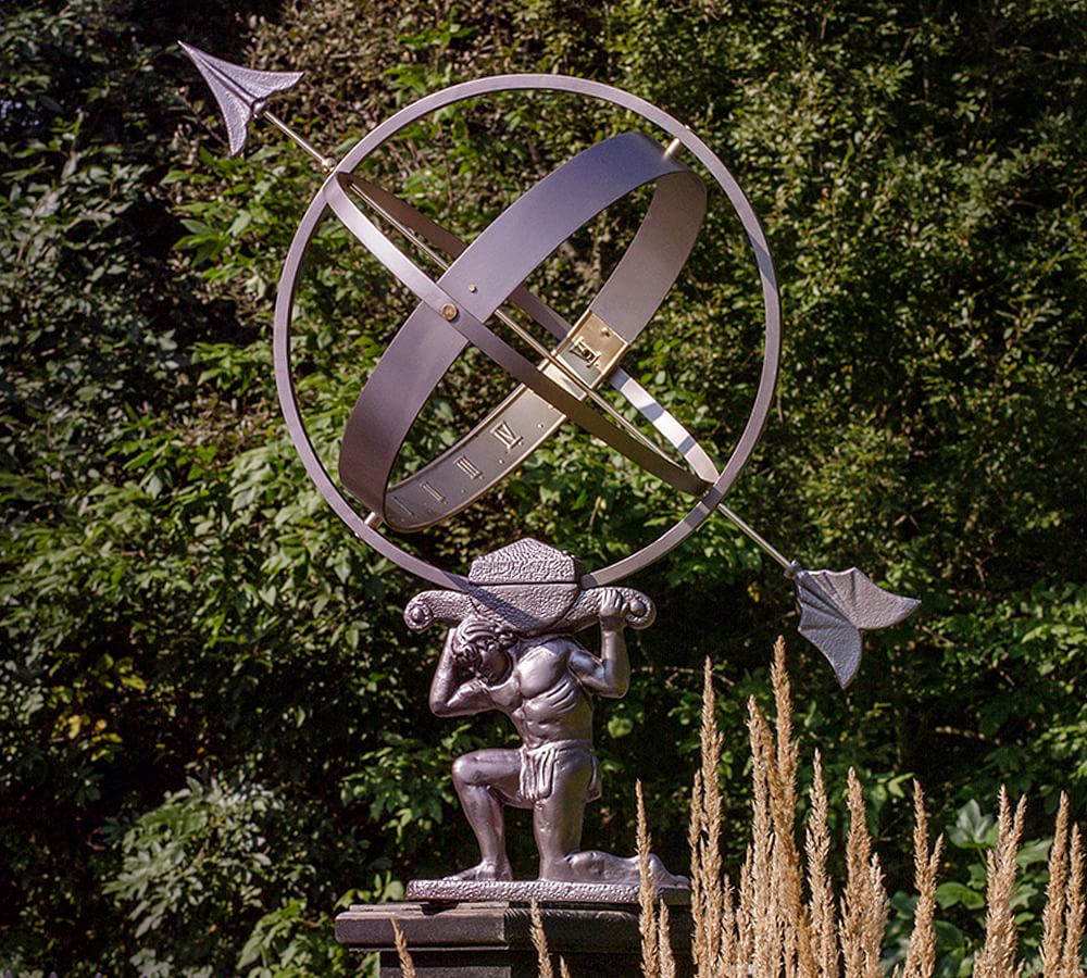 Atlas Armillary Sundial - Brass | Pottery Barn