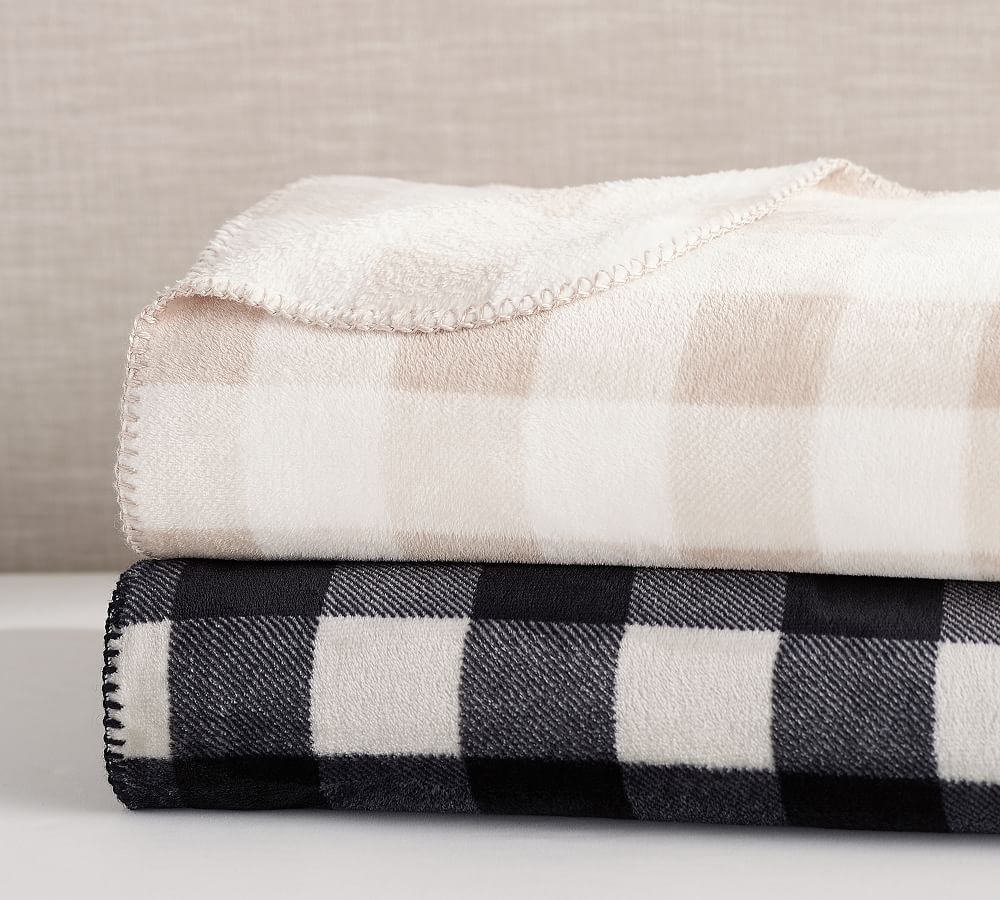 Cozy Buffalo Check Throw Blanket | Pottery Barn