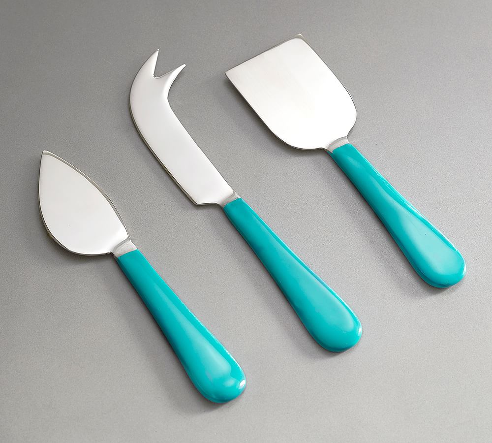 Enamel Cheese Knives, Set of 3 | Pottery Barn