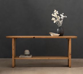 Arlo Reclaimed Pine Wood Console Table | Pottery Barn