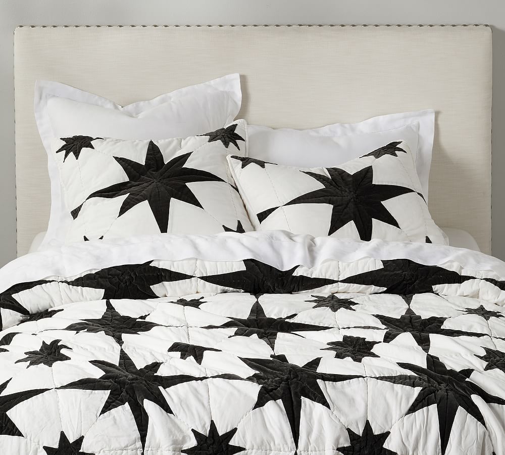 The Emily & Meritt North Star Velvet Patchwork Cotton Quilt & Sham ...