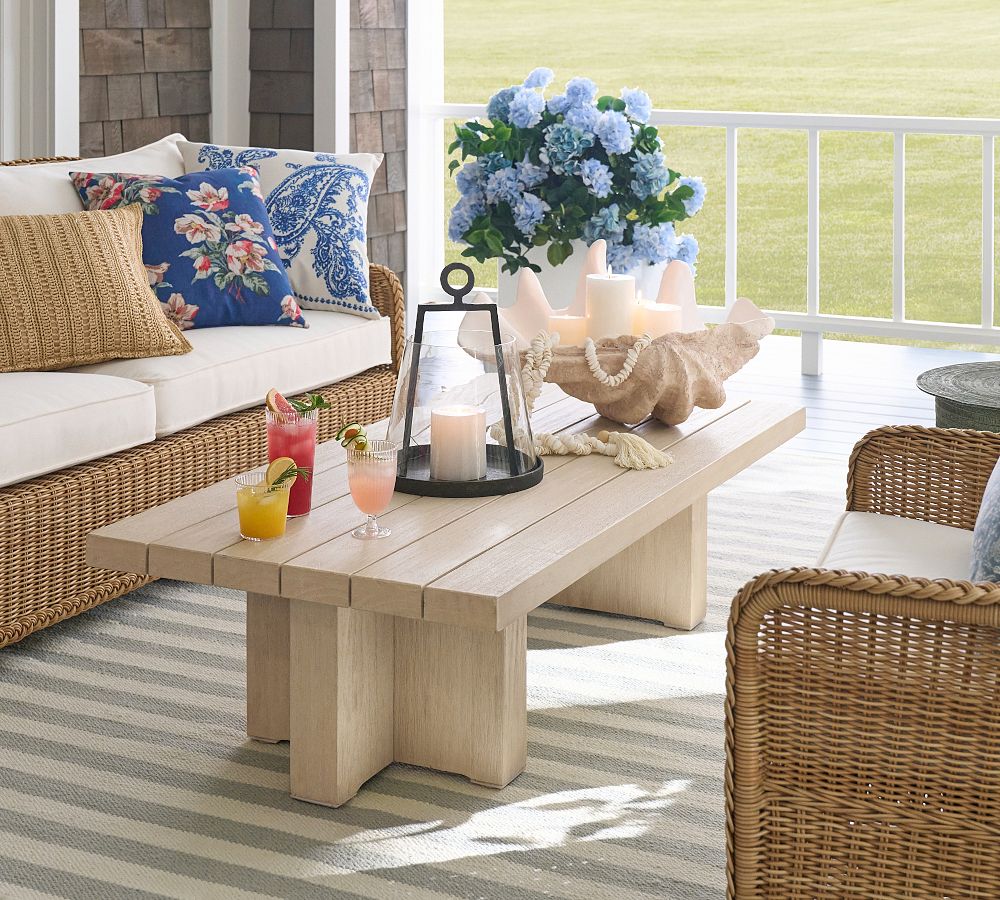 Mirada Slab Outdoor Coffee Table | Pottery Barn