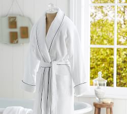 Hotel Piped Trim Robe | Pottery Barn
