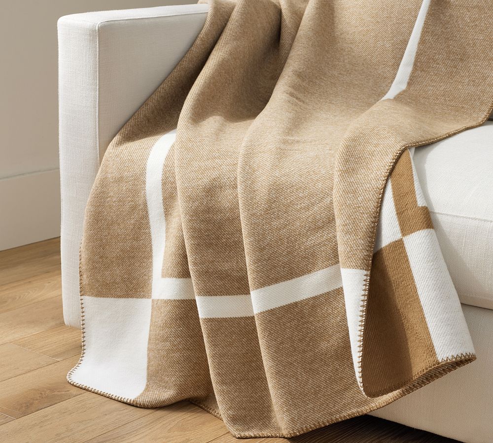 Personalized Windowpane Throw Blanket | Pottery Barn