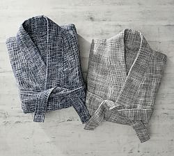 Organic Waffle Weave Lightweight Robe | Pottery Barn
