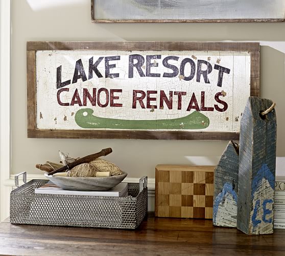 Canoe Rental Sign | Wall Decor | Pottery Barn
