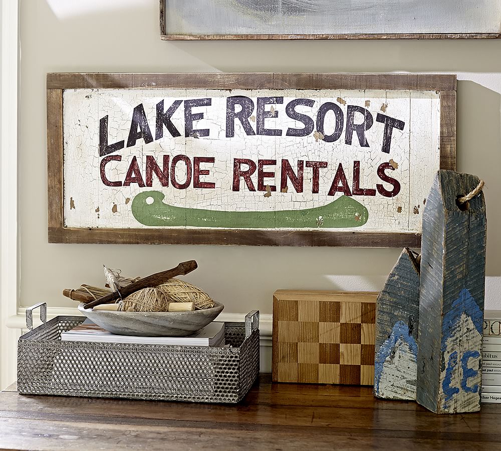 Canoe Rental Sign | Wall Decor | Pottery Barn