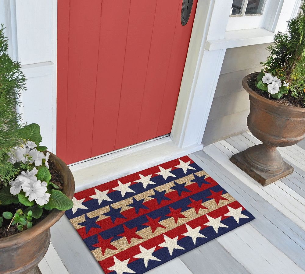 Red White And Blue Stars Doormat | Pottery Barn
