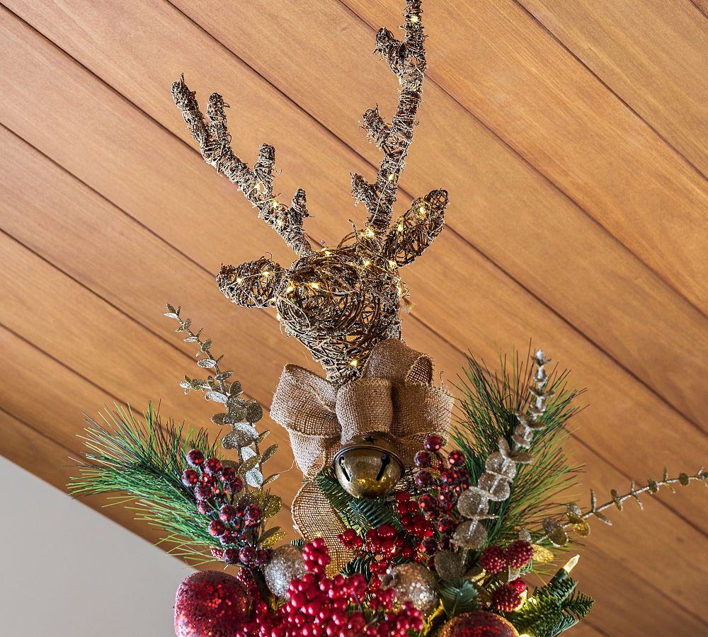 Lit Burlap Buck Tree Topper | Pottery Barn