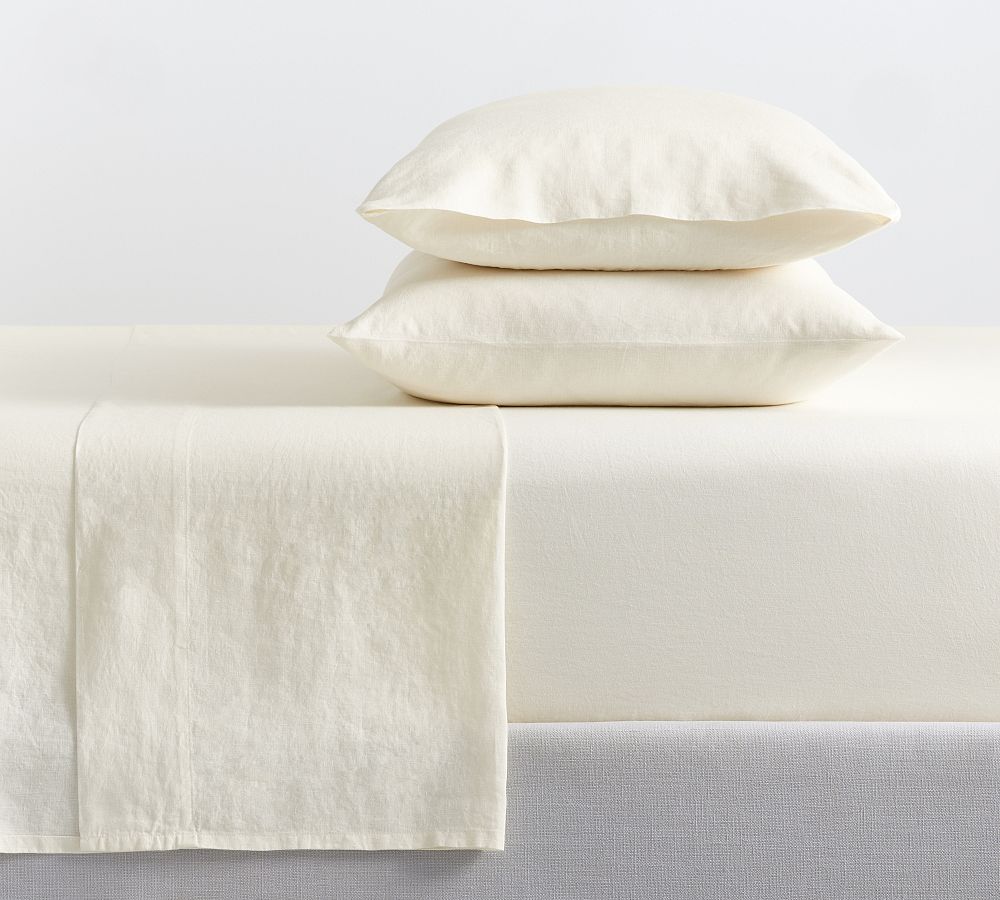 Classic Belgian Flax Linen Sheet Set | Pottery Barn