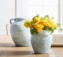 Chambray Artisan Handcrafted Ceramic Vases | Pottery Barn