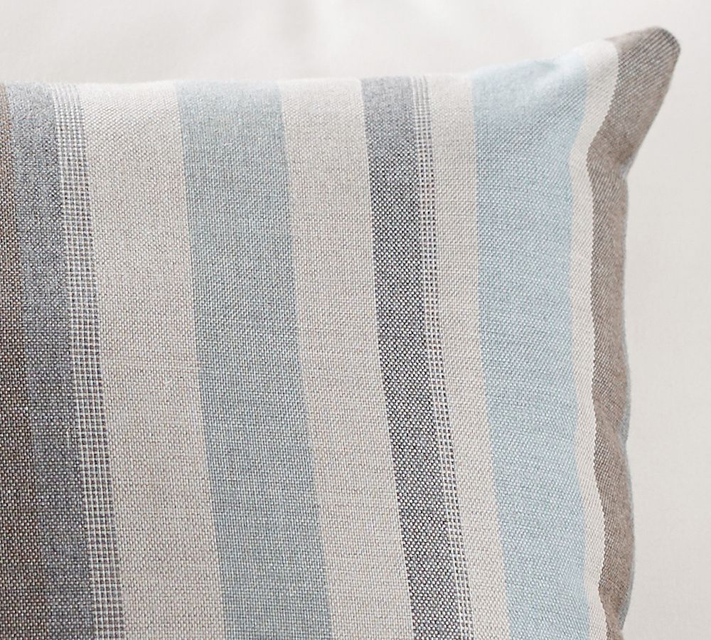 Sunbrella® Dayren Striped Outdoor Pillow | Pottery Barn