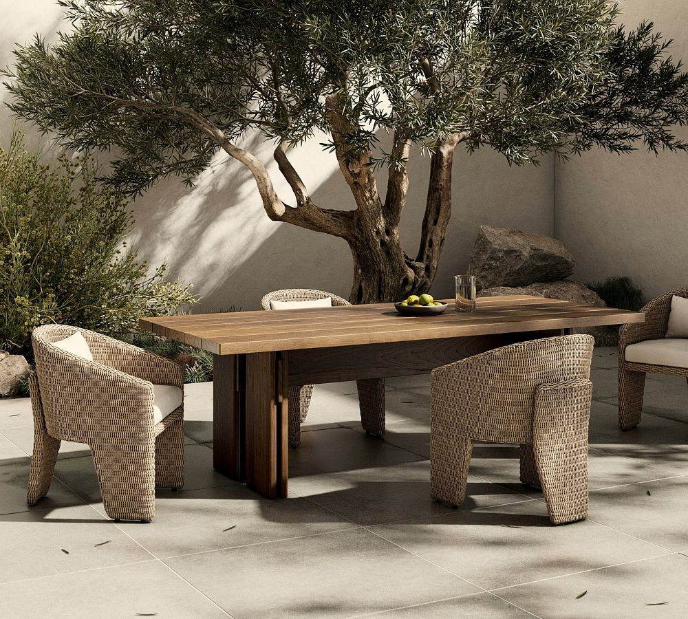 Robertson Teak Rectangular Outdoor Dining Table (96") | Pottery Barn