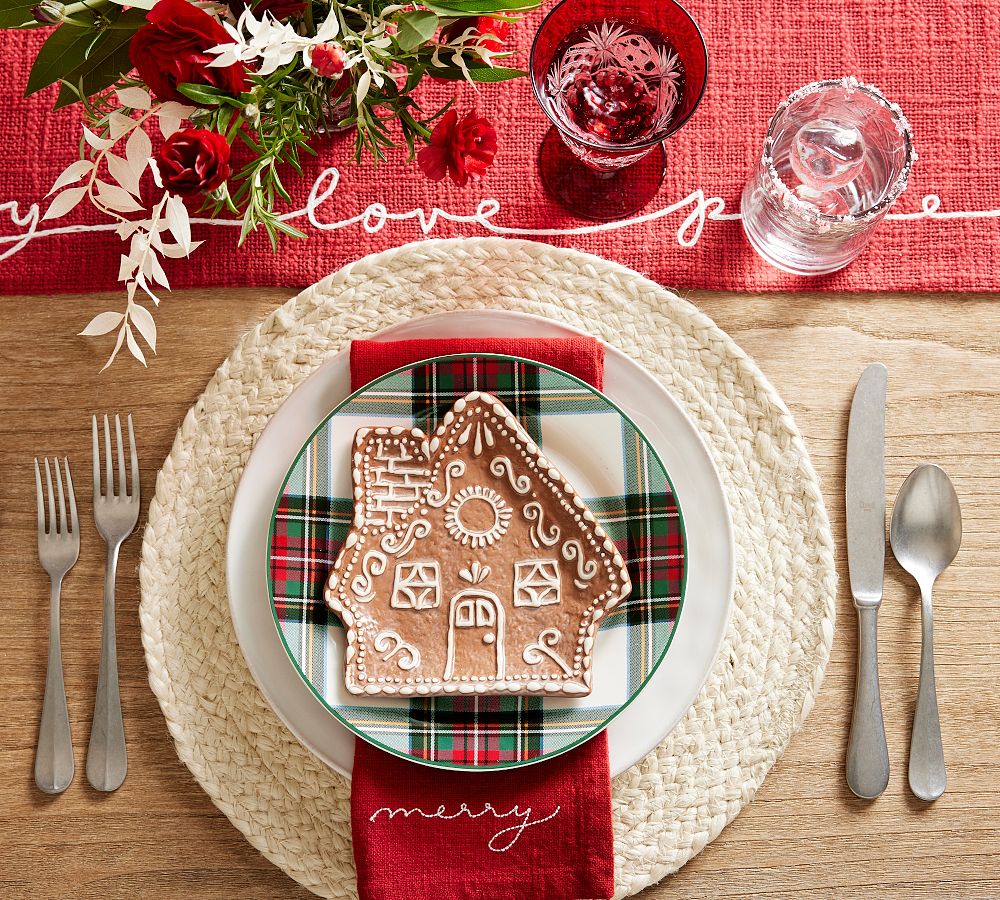 Gingerbread House Stoneware Appetizer Plates - Set of 4 | Pottery Barn
