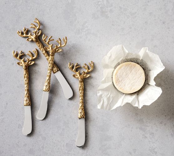 Stag Butter Knives - Set of 4 | Pottery Barn