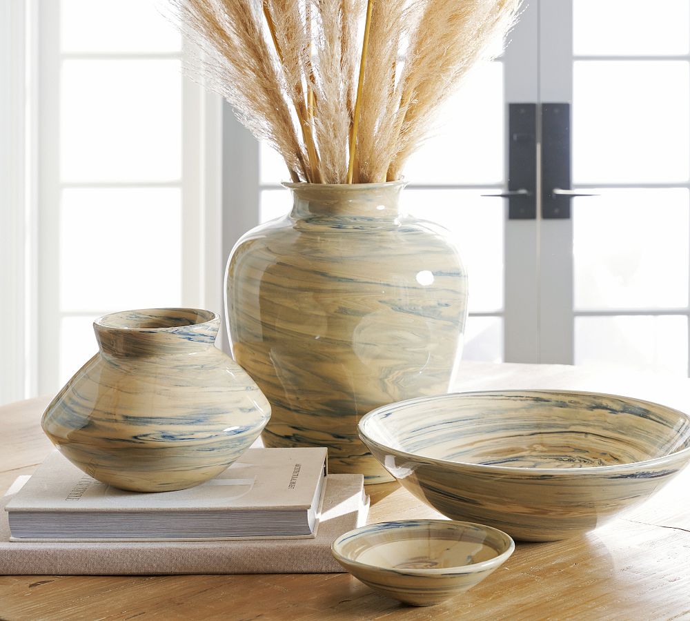 Handcrafted Marbled Ceramic Collection | Pottery Barn
