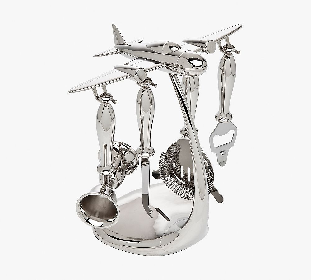 Aviator's Tavern 5-Piece Bar Tool Set | Pottery Barn