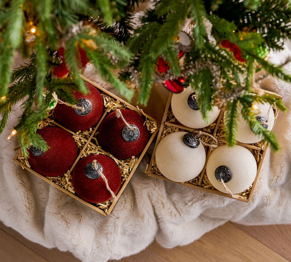 Large Felt Ornament Box Set of 4 | Pottery Barn