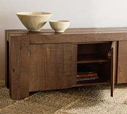 Rockport Reclaimed Wood Long Low Media Console (80") | Pottery Barn