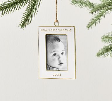 Baby's First Christmas Frame Ornament | Pottery Barn