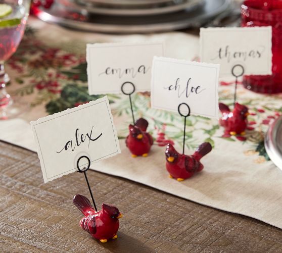 Cardinal Place Card Holders - Set of 4 | Pottery Barn