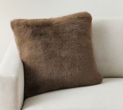 Faux Fur Mink Pillow | Pottery Barn