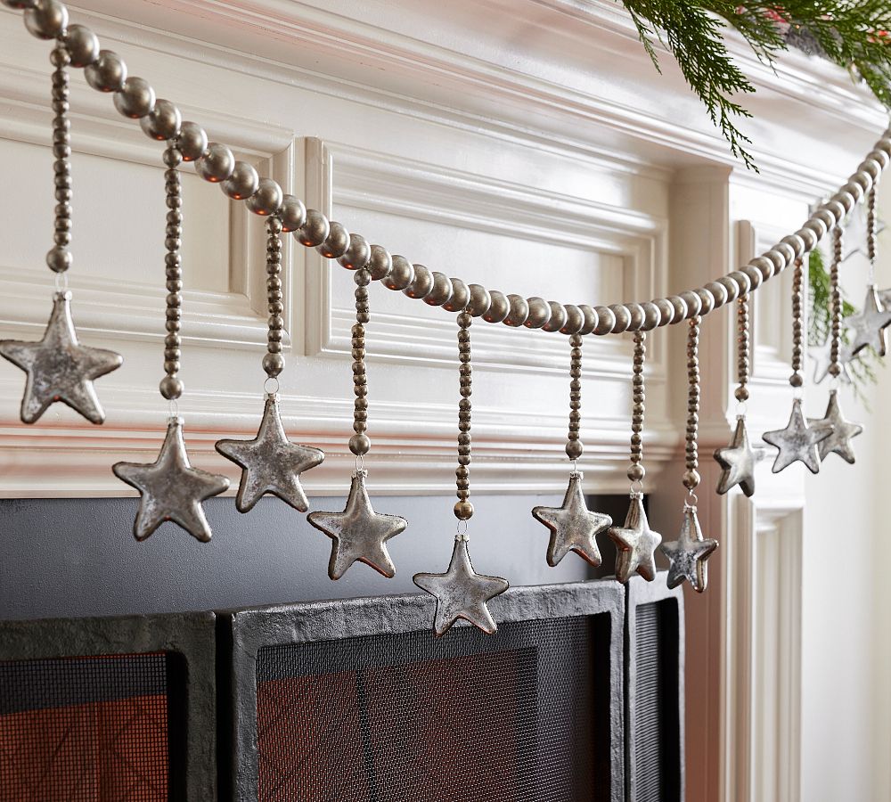 Silver Star Garland | Pottery Barn