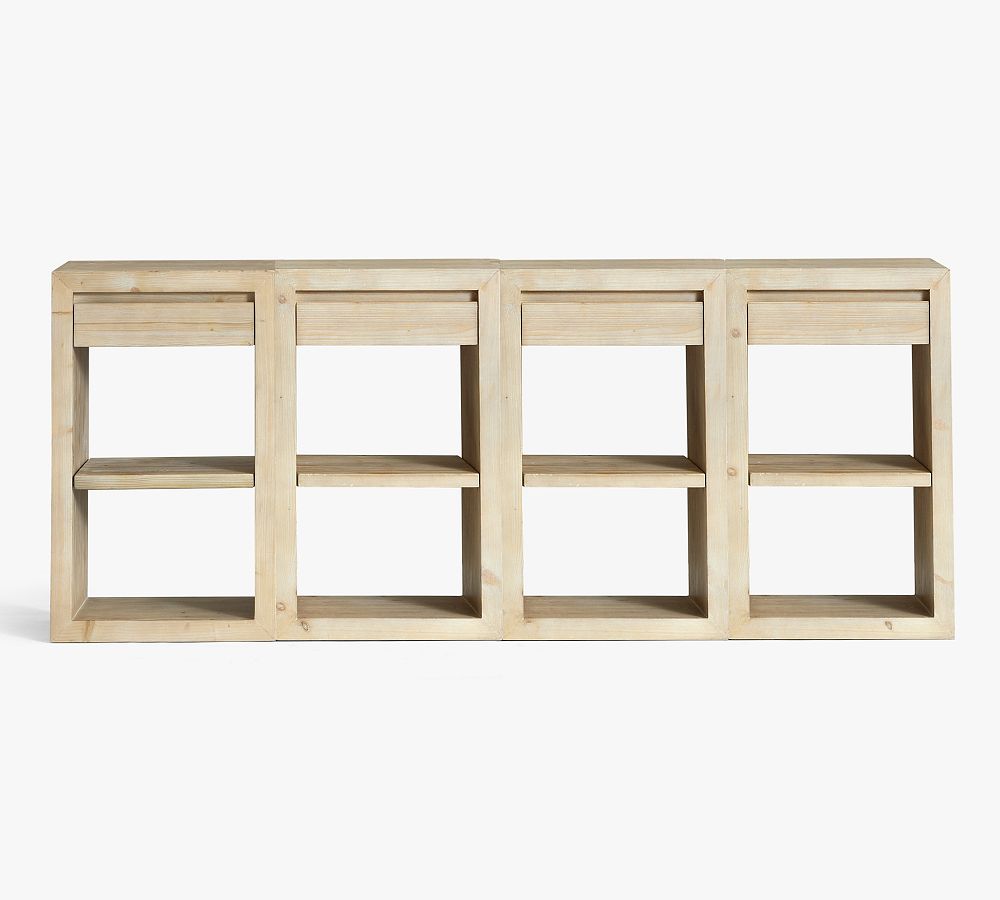 Folsom Storage Shelves with Drawers (84") | Pottery Barn