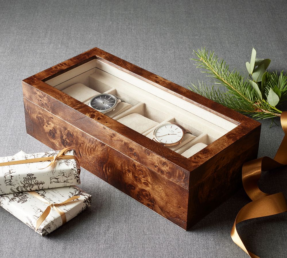 Burlwood Watch Box | Pottery Barn
