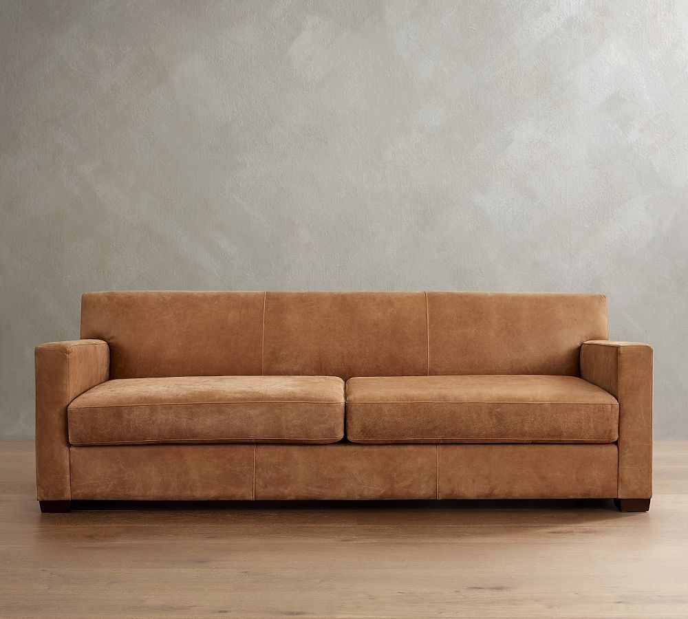 Ashby Leather Sofa (67"-89") | Pottery Barn