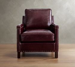 Tyler Square Arm Leather Chair | Pottery Barn