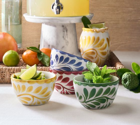 Puebla Stoneware Condiment Bowls – Mixed Set of 4 | Pottery Barn