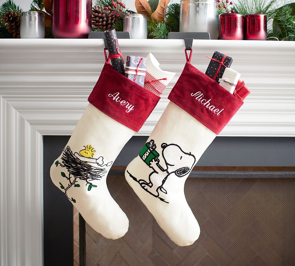 Peanuts™ Crewel Stockings | Pottery Barn